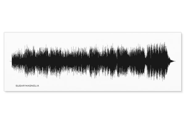 "Sugar Magnolia" Sound Wave Art - Poster Print, Gift, Wall Art, and ...