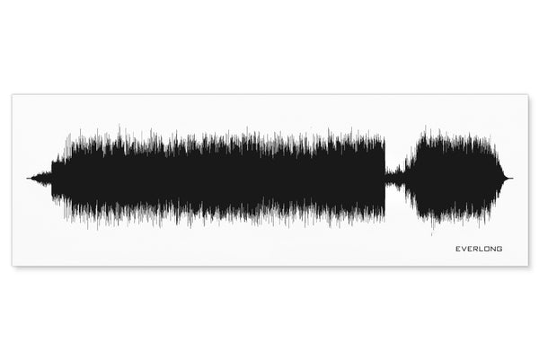 "Everlong" Sound Wave Art - Poster, Wall Art Print - Bespoken Art