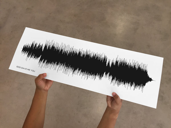 "God Gave Me You" Sound Wave Art - Poster Print, Gift, Wall Art, and ...