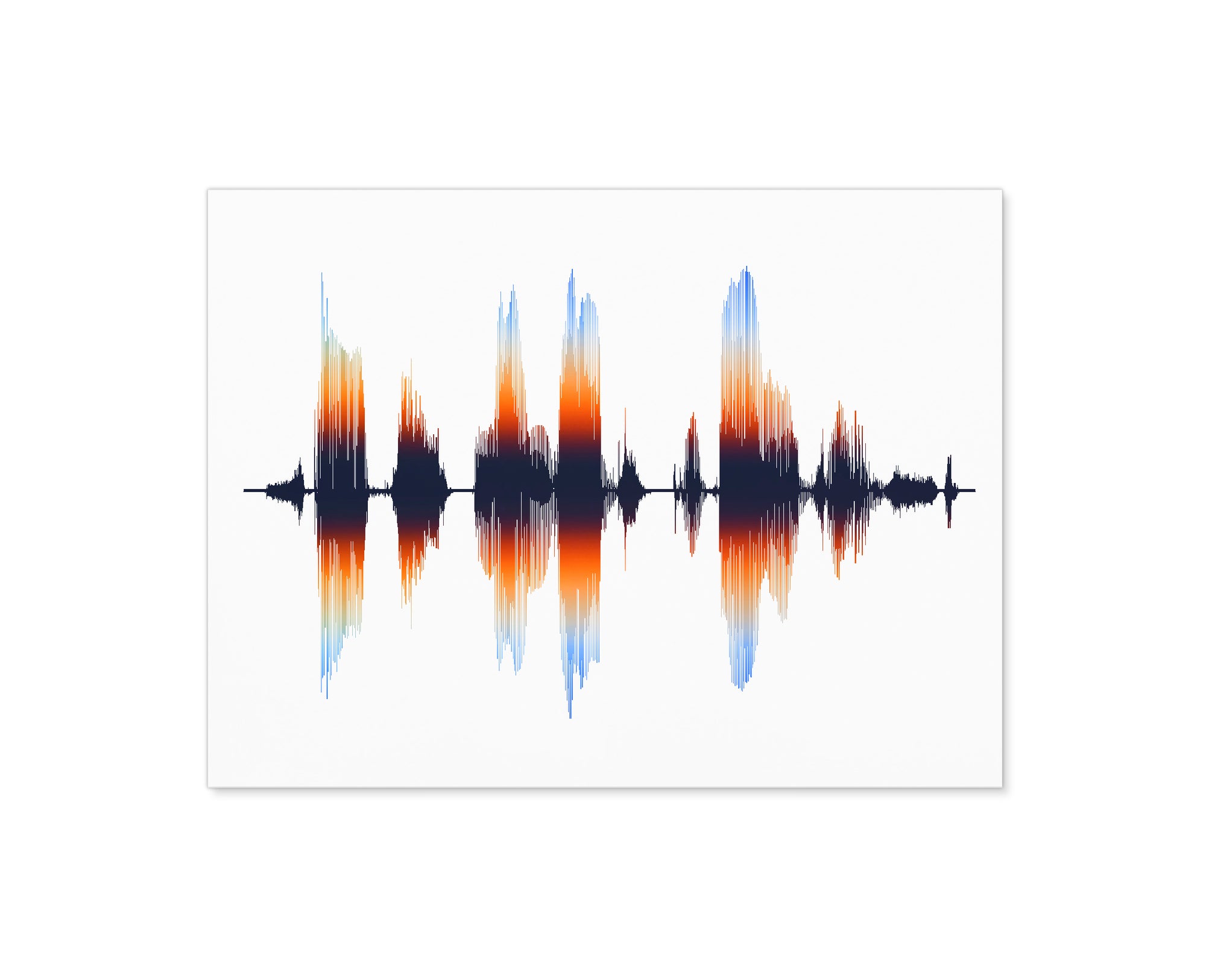 Sound Wave Art - Custom Voice Art Print made from Soundwaves - Bespoken Art