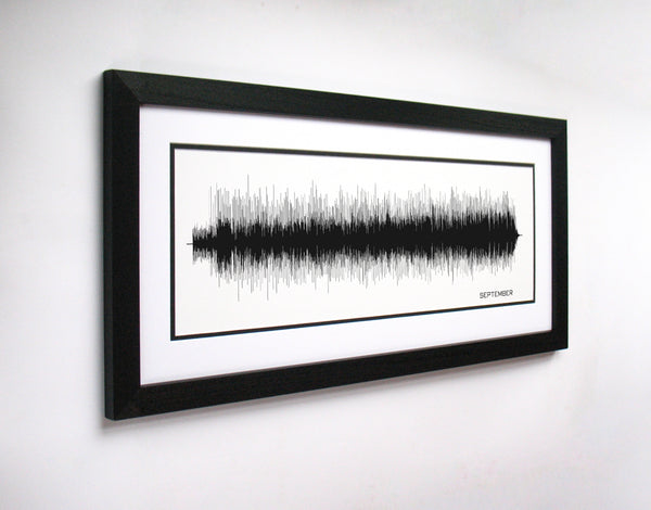 "September" Sound Wave Art - Poster, Wall Art Print - Bespoken Art