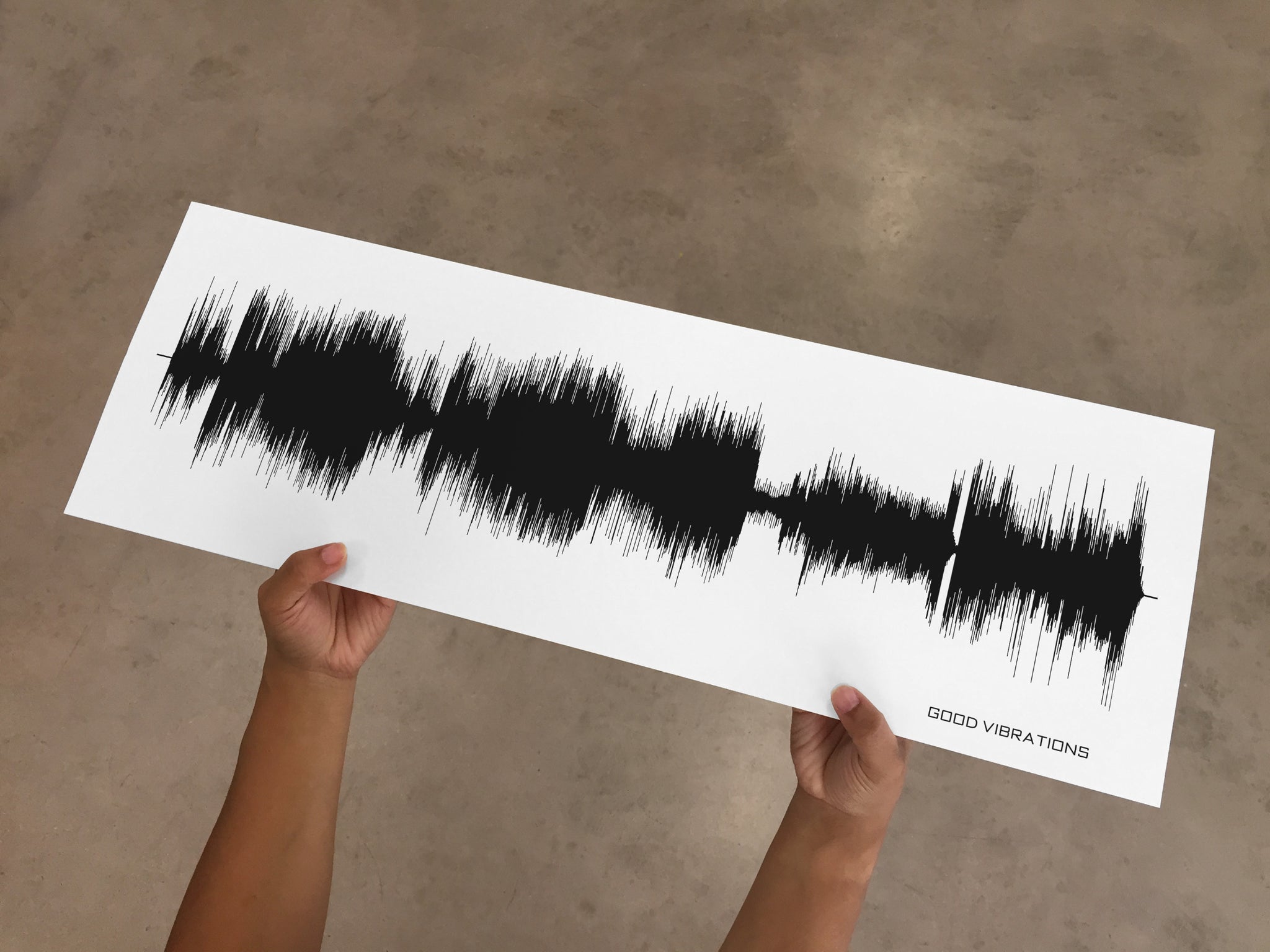 "Good Vibrations" Sound Wave Art - Poster, Wall Art Print - Bespoken Art