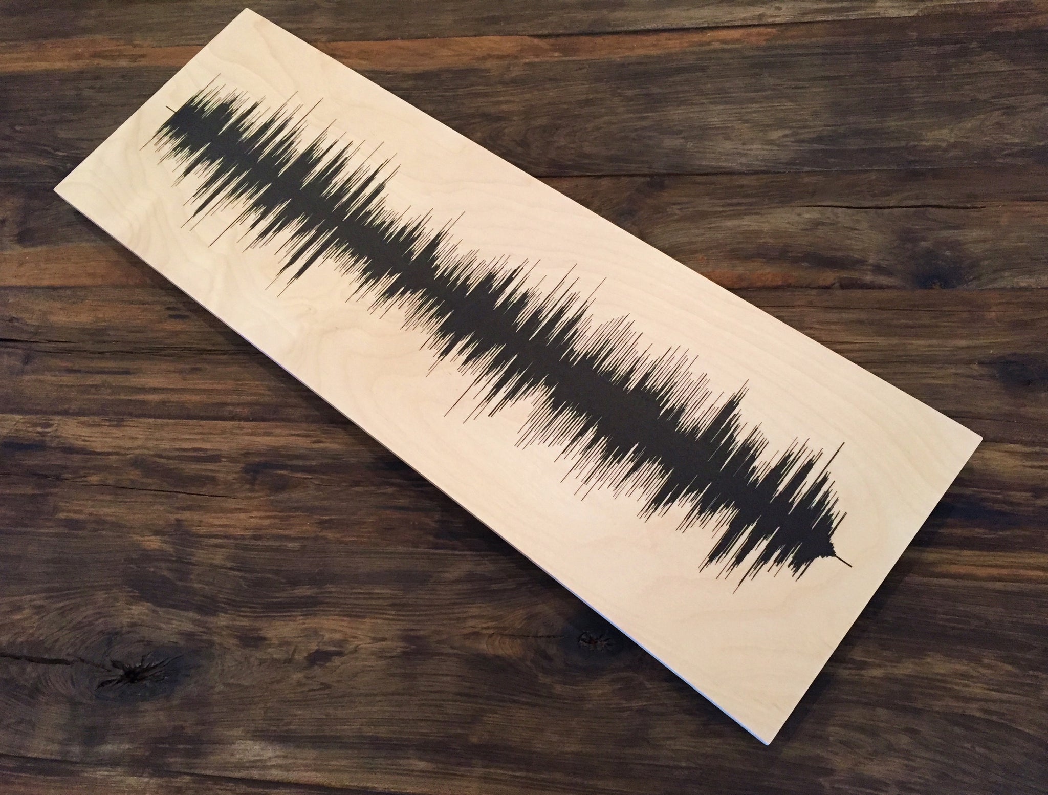 Sound Wave Art on Wood - Custom Song Soundwave - Bespoken Art