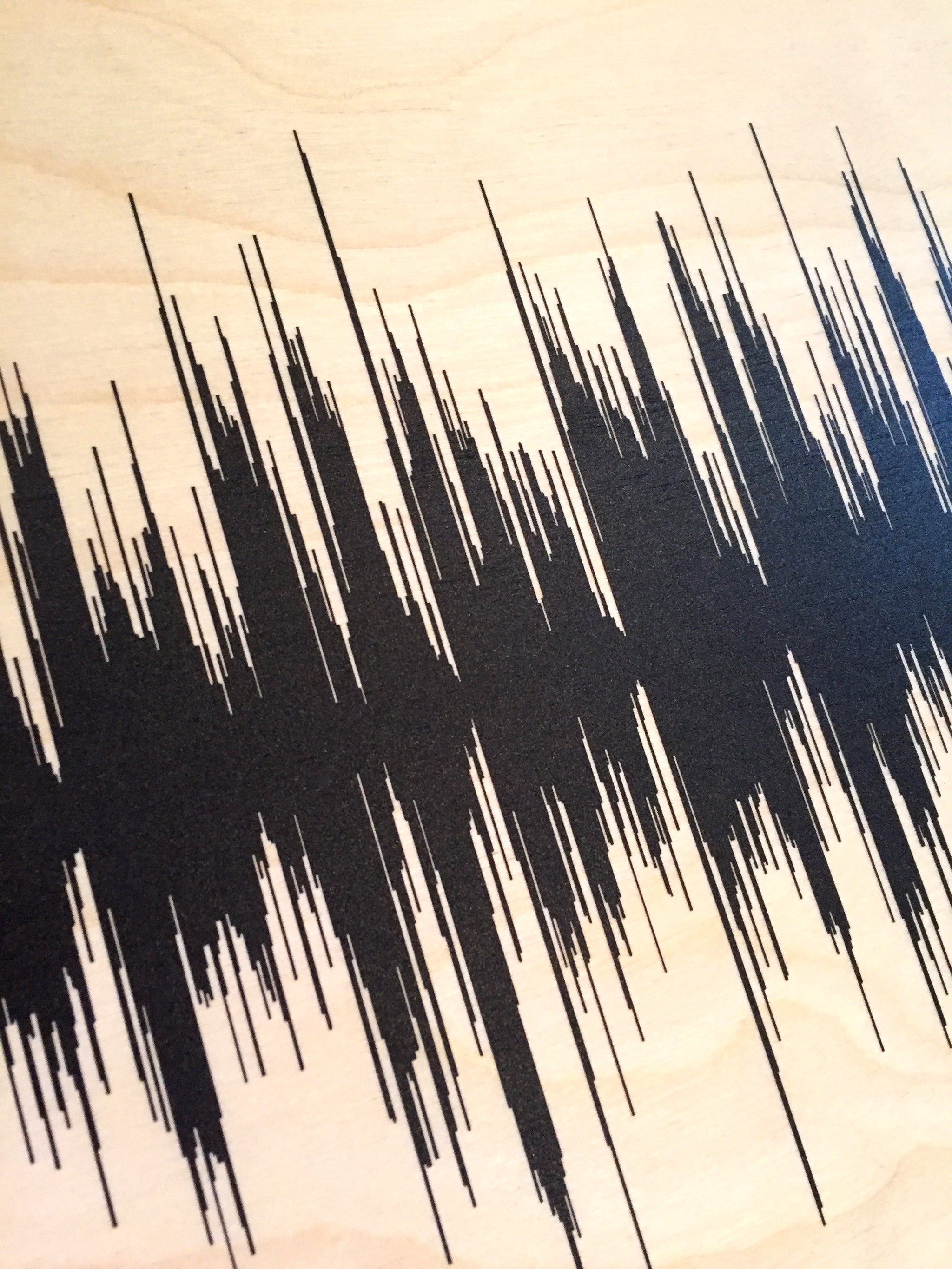 Sound Wave Art on Wood - Custom Song Soundwave - Bespoken Art